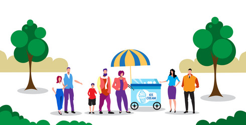 Big queue many multitude people waiting in long Vector Image