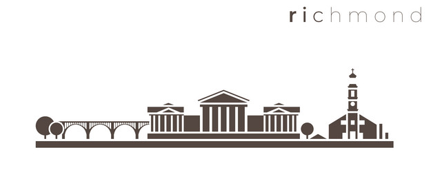 Mobile skyline horizontal banner black and white Vector Image