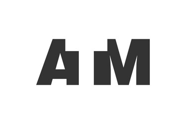 Mtm logo design initial letter m t bold font Vector Image