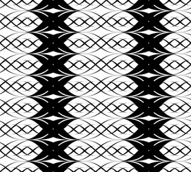 Black and white seamless pattern twist line style Vector Image