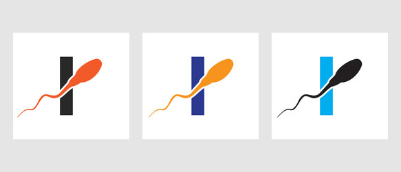 Letter 6 sperm cell logo template sperm bank Vector Image