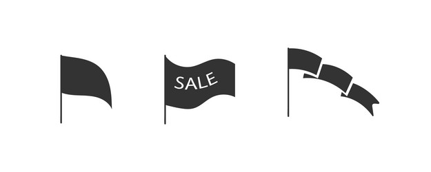 Set gray flags Royalty Free Vector Image - VectorStock