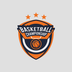 Basketball vs sports logo emblem Royalty Free Vector Image