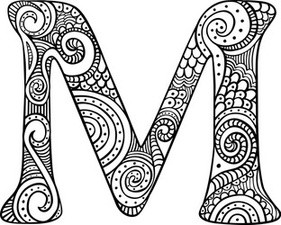Alphabet Doodle M Letter Vector Images (over 250)