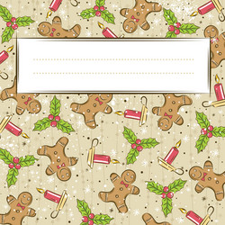 Grunge pink background with christmas elements Vector Image