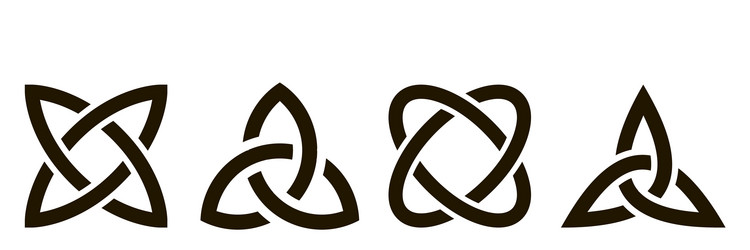 Celtic trinity knot triquetra tattoo Royalty Free Vector