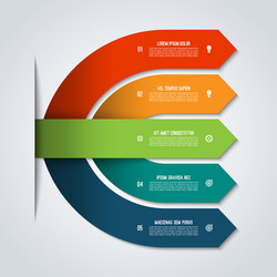 Infographic timeline template with 5 options Vector Image