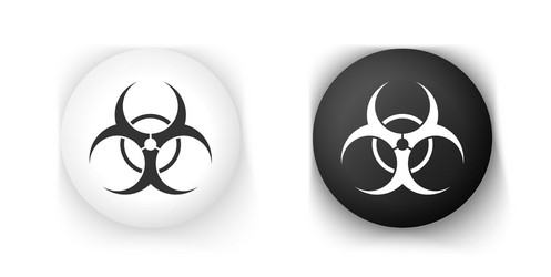 Biohazard symbol icon on transparent background Vector Image