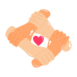 Friends hand Royalty Free Vector Image - VectorStock