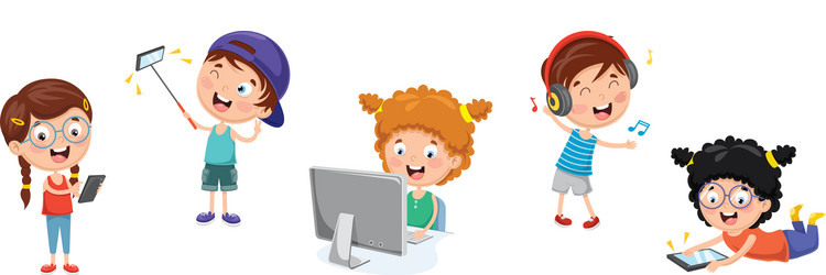 Kids technology Royalty Free Vector Image - VectorStock