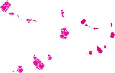 Pink heart collage map iowa state Royalty Free Vector Image