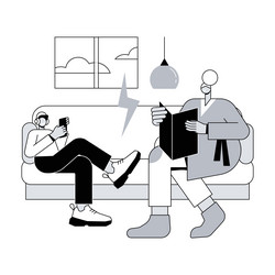 Generation gap abstract concept Royalty Free Vector Image