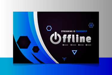 Twitch stream offline gaming banner Royalty Free Vector