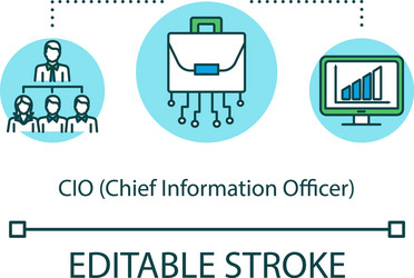 Career in it technology cio chief information Vector Image