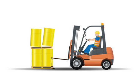 Dangers of working with a forklift improper Vector Image