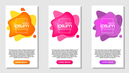 Gradient liquid background mobile banner design Vector Image