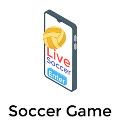 Live match Royalty Free Vector Image - VectorStock