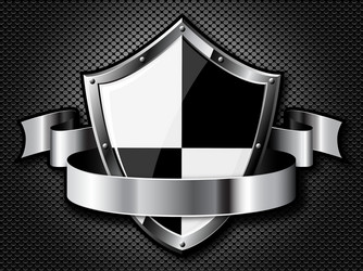 Metal shield Royalty Free Vector Image - VectorStock