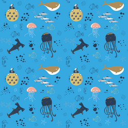 Underwater seamless pattern seaworld background Vector Image