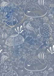Underwater seamless pattern seaworld background Vector Image