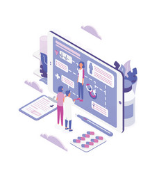 Medical doctor tools heart pacemaker Royalty Free Vector