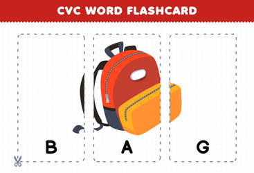 Bag Flashcard Vector Images (64)