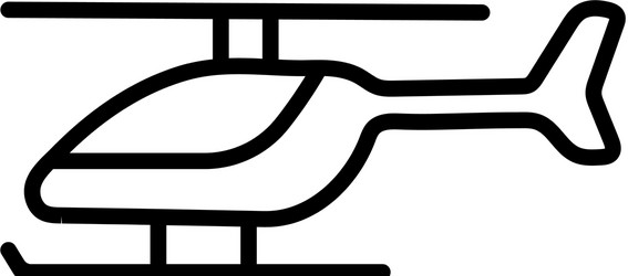 Helicopter symbol icon Royalty Free Vector Image