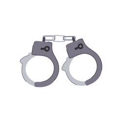 Cuff handcuffs cartoon Royalty Free Vector Image