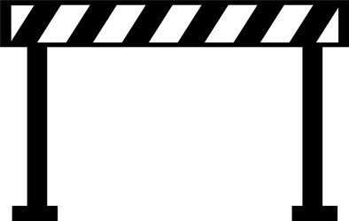 Traffic fence isolated icon Royalty Free Vector Image