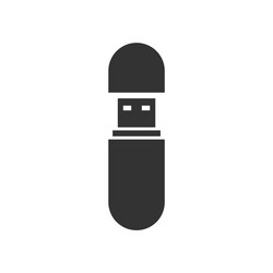 Icon of usb flash drive with open cover Royalty Free Vector