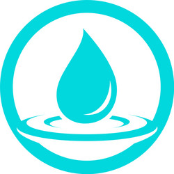Stop water drop sign forbidden icon for wet Vector Image