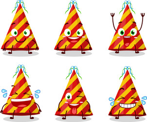 Character red traffic cone with smile expression Vector Image