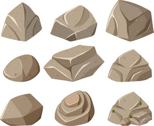 Stones and rocks cartoon Royalty Free Vector Image