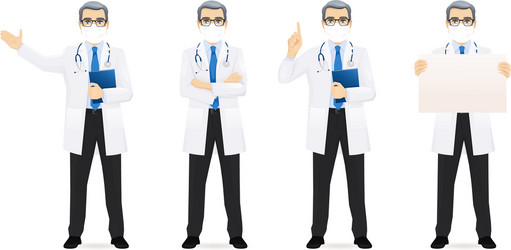 Male doctor set Royalty Free Vector Image - VectorStock Male doctor set Royalty Free Vector Image - VectorStock