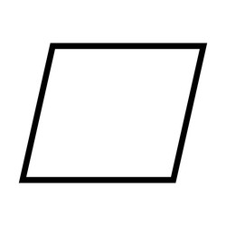 Parallelogram geometric shape element symbol Vector Image