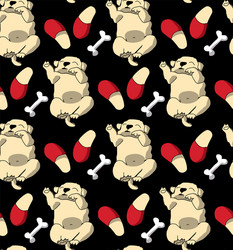 Seamless with cute rabbits Royalty Free Vector Image