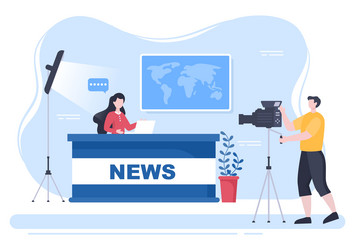 Breaking news reporter background Royalty Free Vector Image