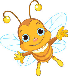 Cute angry bee Royalty Free Vector Image - VectorStock