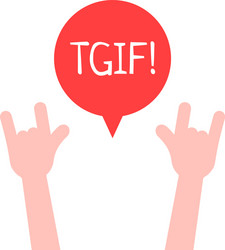 Emoji tgif logo like thank god it is friday Vector Image