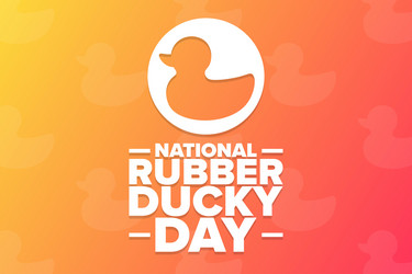 National rubber ducky day holiday concept Vector Image