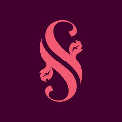 Sign of the letter s Royalty Free Vector Image