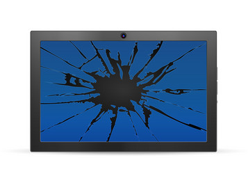 Cracked tablet baseball Royalty Free Vector Image