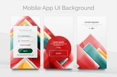 Mobile background ui Royalty Free Vector Image