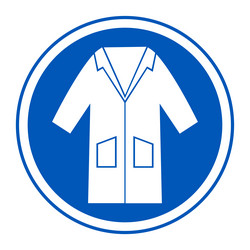 Ppe iconwear smock symbol sign isolate on white Vector Image