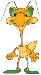 Happy yellow bug Royalty Free Vector Image - VectorStock