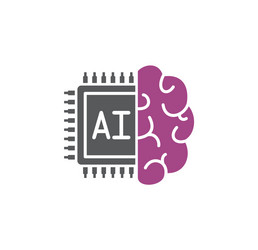 Artificial intelligence ai related icons set Vector Image