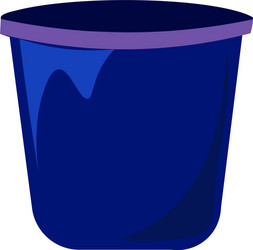 Blue bucket on a white background Royalty Free Vector Image