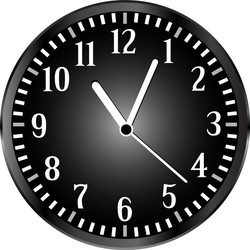 New year 2024 countdown clock over silver Vector Image