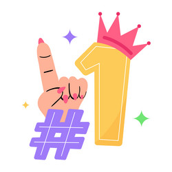 1st position Royalty Free Vector Image - VectorStock