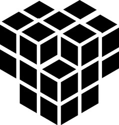 3d cube square icon symbol and logo series Vector Image